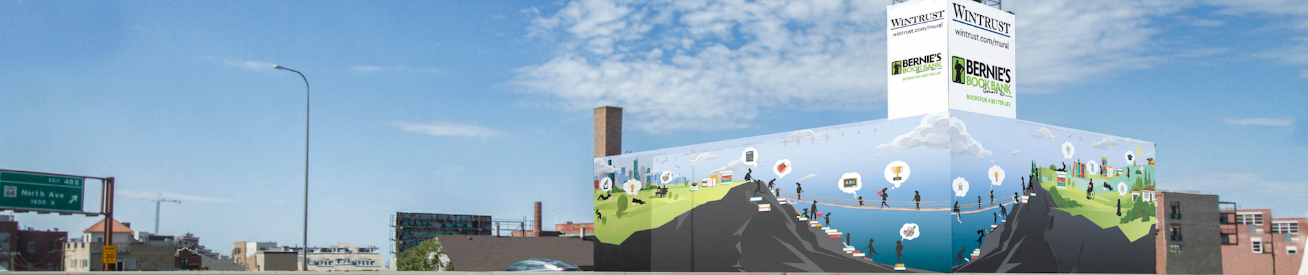 The Mural Building: Bernie’s Book Bank | Lake Forest Bank & Trust ...